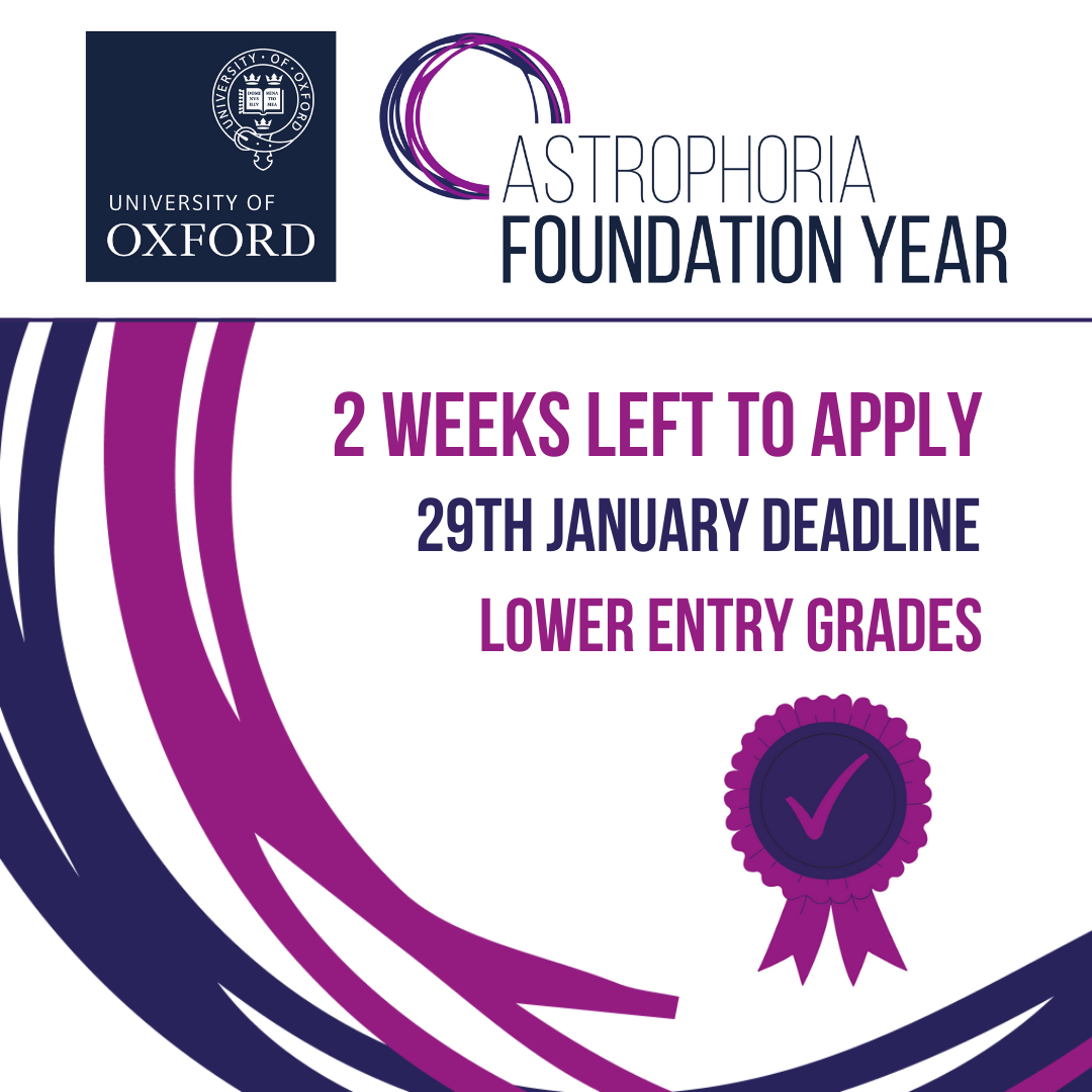 Two weeks left to apply for Astrophoria Foundation Year courses at ...